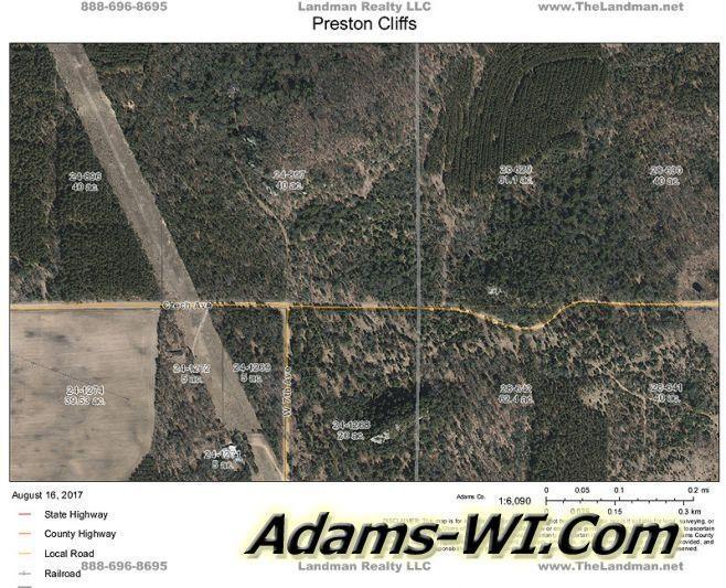 Preston Cliffs WI Adams County Preston Township Wisconsin